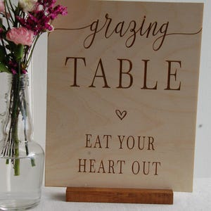 Grazing Table Sign, Wedding Charcuterie Table, Bridal Shower Eat Your ...