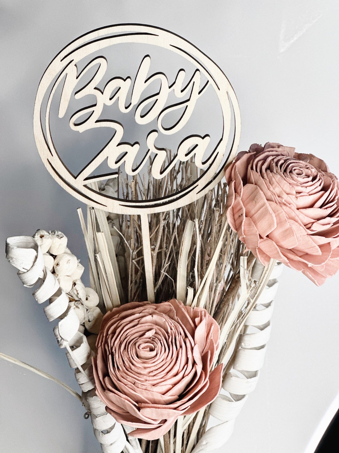 Baby Shower Centerpiece Ideas, Personalized Name Pick, Girl Baby Shower ...