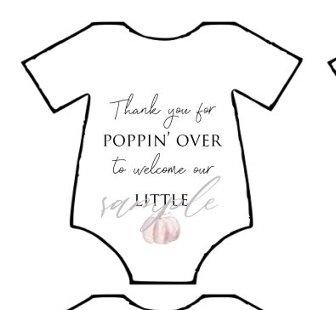 PRINTABLE ~ Thank You for Poppin Over to Welcome Our Little Pumpkin ...
