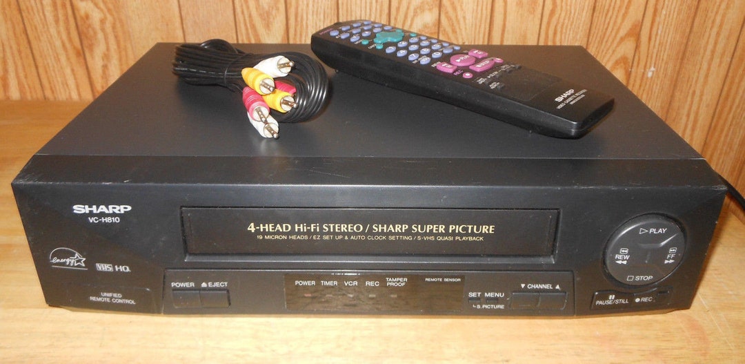 Sharp VC-H810U Stereo VHS VCR Vhs Player With Remote Control and Tv ...