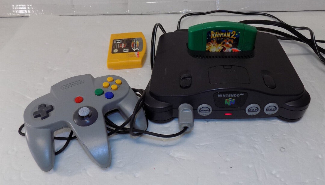 Nintendo 64 N64 Console Bundle Lot With 2 Games 1 Controller & Cables ...