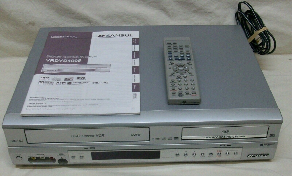 Sansui Vrdvd4005 Dvd Recorder VHS VCR Combo Vhs to Dvd Dubbing With ...