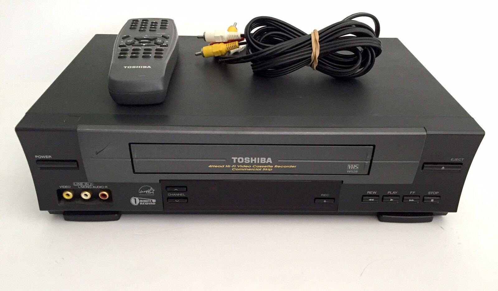 Toshiba W-528 Stereo 4 Head VHS VCR Vhs Player With Remote Cables ...
