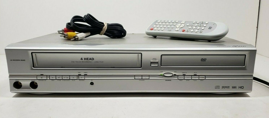 Funai SV2000 WV805 DVD VCR Combo With Remote, A/V Cables & Hdmi Adapter ...