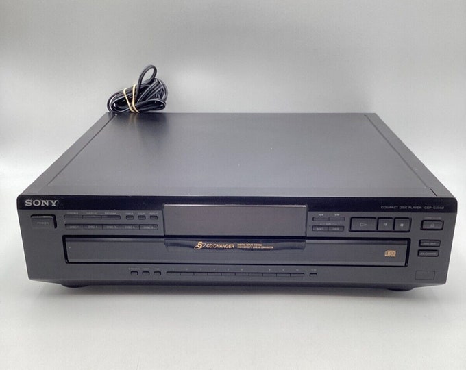 Sony Cdp-c250z 5 Disc CD Player 5-disc Carousel CD Player With Cables ...