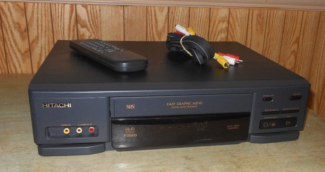 HITACHI Vt-f391 Hi Fi Stereo VHS VCR Vhs Player With Remote & - Etsy ...