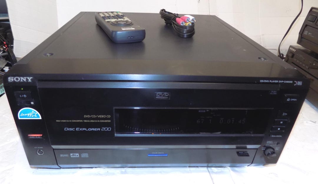 Sony DVP-CX850D 200 Disc CD DVD Player With Remote Control, A/V Cables ...