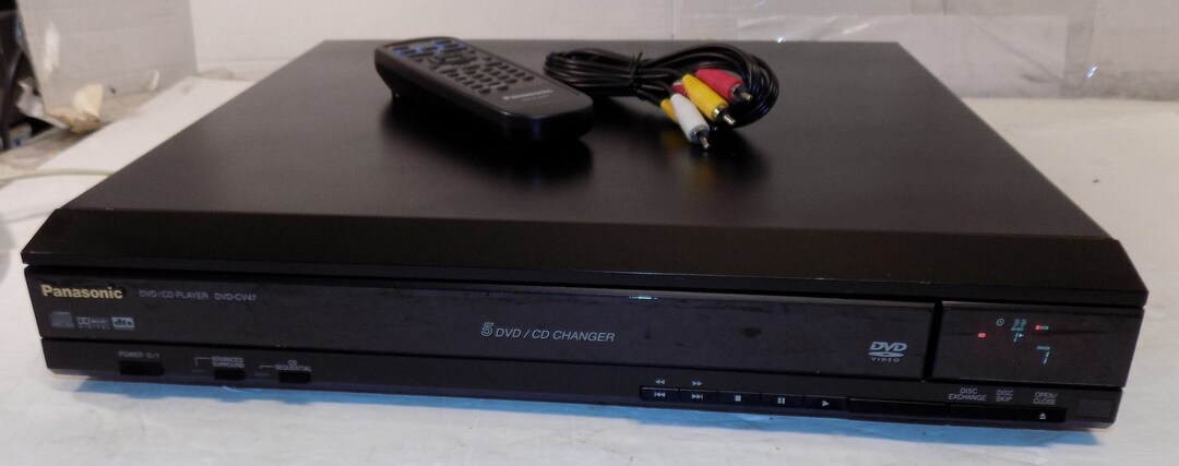 Panasonic Dvd-cv47 5 Disc CD DVD Player 5 Disc Changer With Remote ...