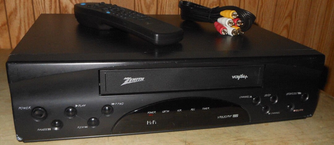 Zenith VR4238 VHS VCR VHS Player With Remote, A/V Cables & Hdmi Adapter ...