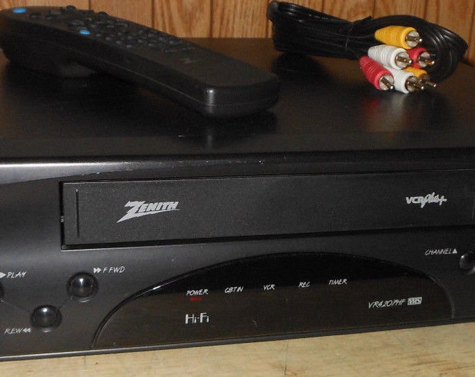 Zenith VR4238 VHS VCR VHS Player With Remote, A/V Cables & Hdmi Adapter ...