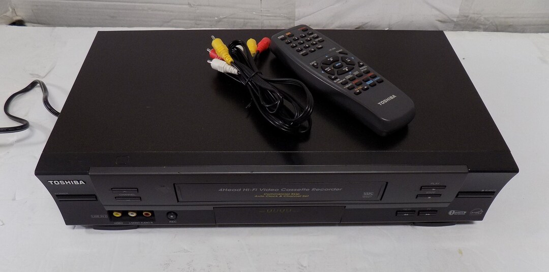 Toshiba W-627 4 Head Hi Fi VHS VCR Vhs Player With Remote, A/V Cables & Hdmi Adapter - Etsy