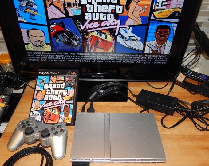 Sony Playstation 2 PS2 Slim Console Video Game System SCPH-79001 Silver ...