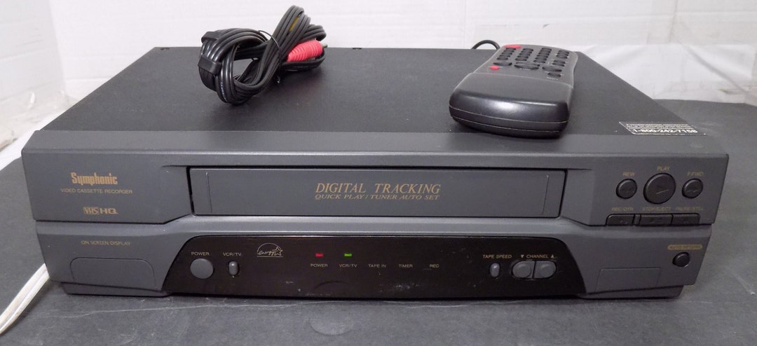 Symphonic SL2920 Mono VHS VCR Vhs Player With Remote and TV Cables - Etsy