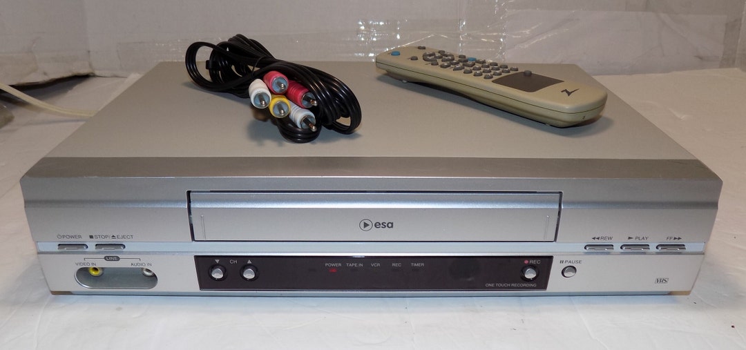 Zenith ESA Mono VHS VCR Vhs Player With Remote & A/V Cables - Etsy