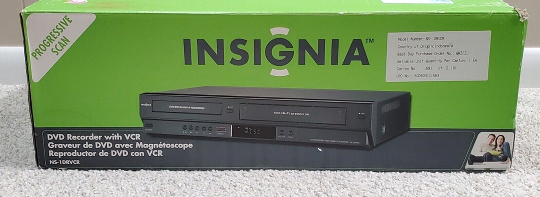New in Box Insignia Ns-1drvcr DVD Recorder VCR Combo 1 Button Vhs to ...
