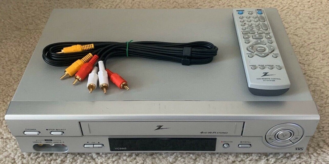Zenith VCS442 Hi Fi VHS VCR VHS Player With Remote, A/V Cables & Hdmi ...