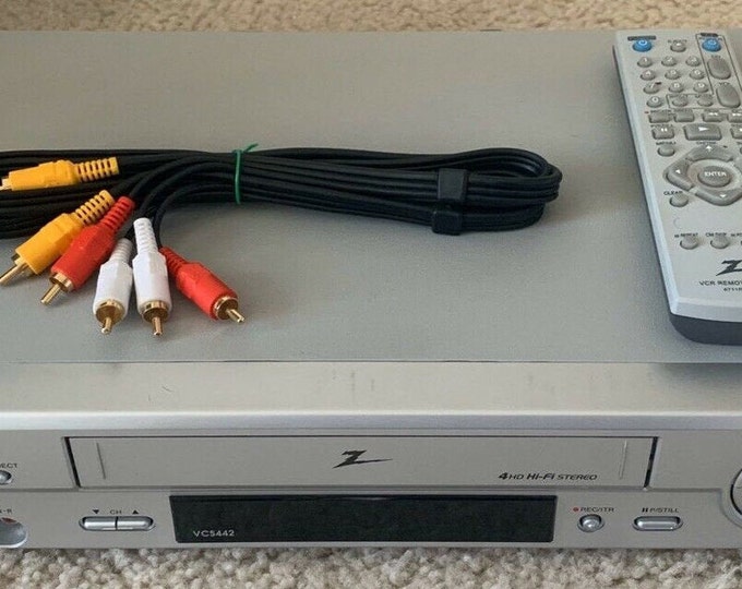 Zenith VCS442 4 Head Hi Fi VHS VCR With Remote, A/V Cables & Hdmi ...