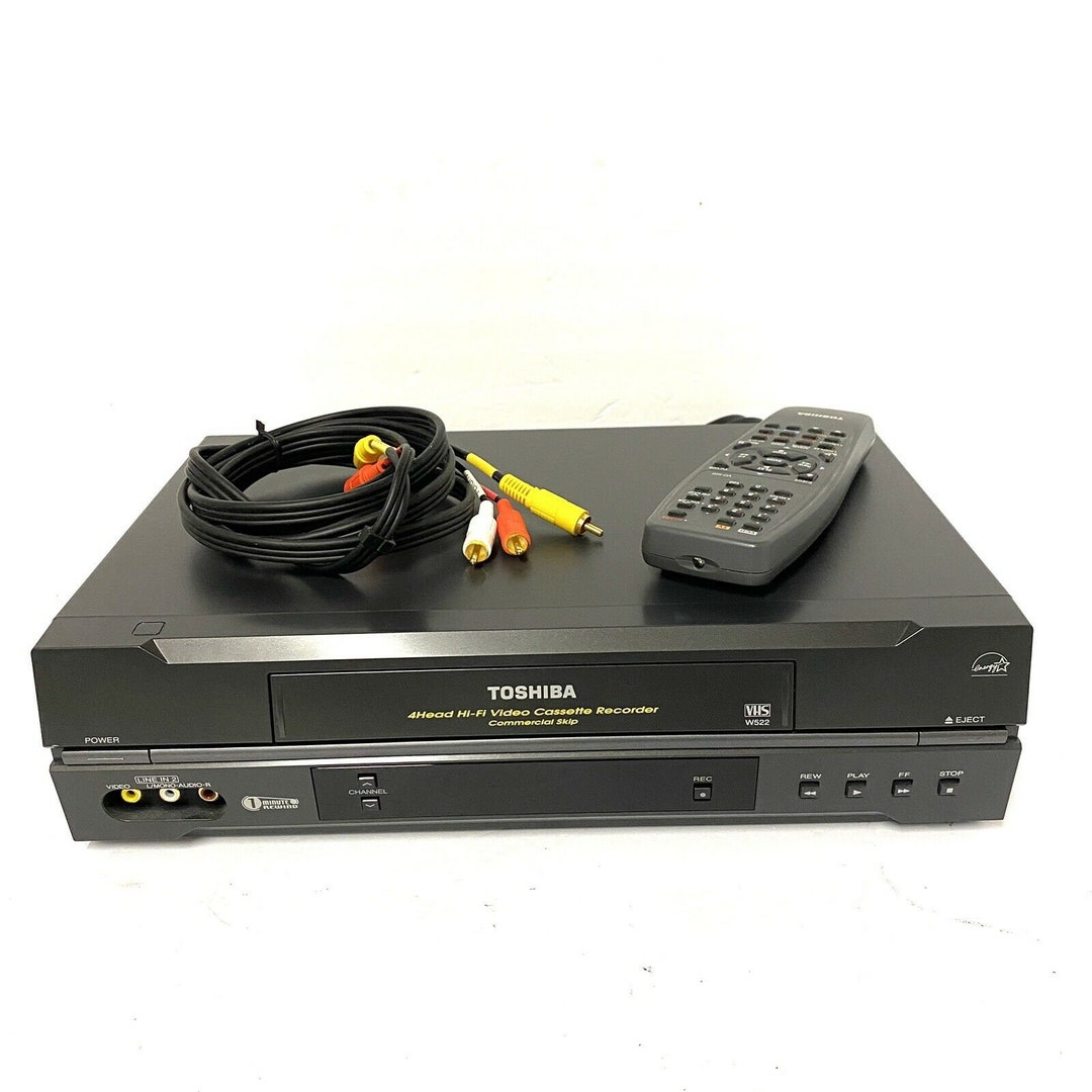 Toshiba W-522 Hi Fi Stereo 4 Head VHS VCR Vhs Player With Remote ...