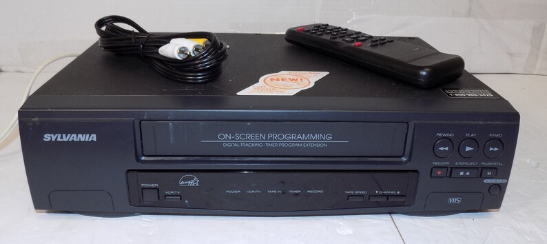 Sylvania SRV192 Mono VHS VCR Player Recorder With Remote & - Etsy
