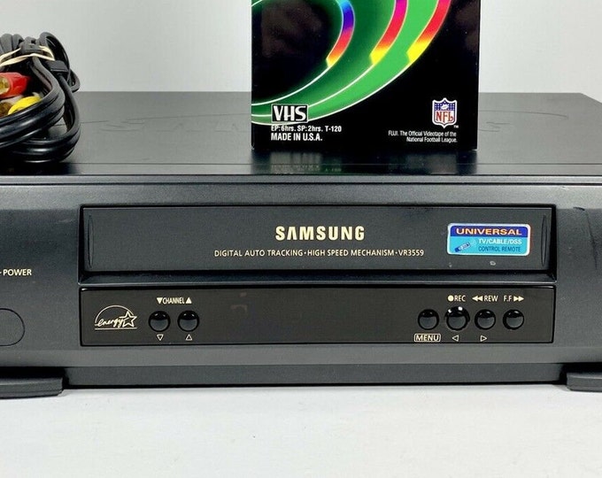 Samsung Vr3559 Mono VHS VCR Vhs Player With Remote Control & Cables - Etsy