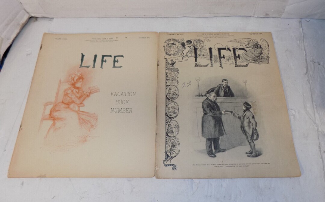 Lot of 2 Vintage Life Magazines June 1 and June 15 1899 - Etsy