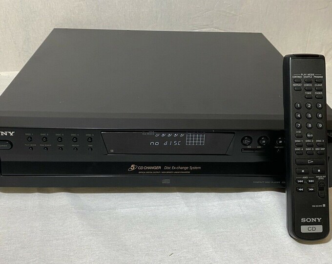 Sony CDP-CE375 5 Disc CD Player 5-disc Carousel CD Player With Remote ...