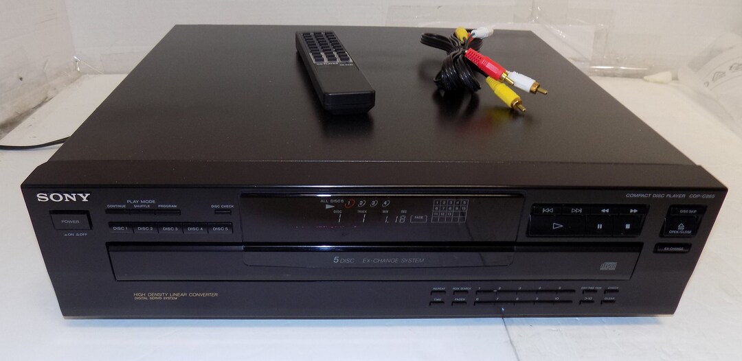 Sony CDP-C265 5 Disc CD Player 5-disc Carousel CD Player With Remote ...