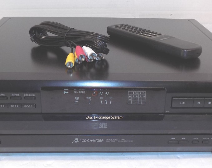 Sony Cdp-ce215 5 Disc CD Player 5-disc Carousel CD Player With Cables ...