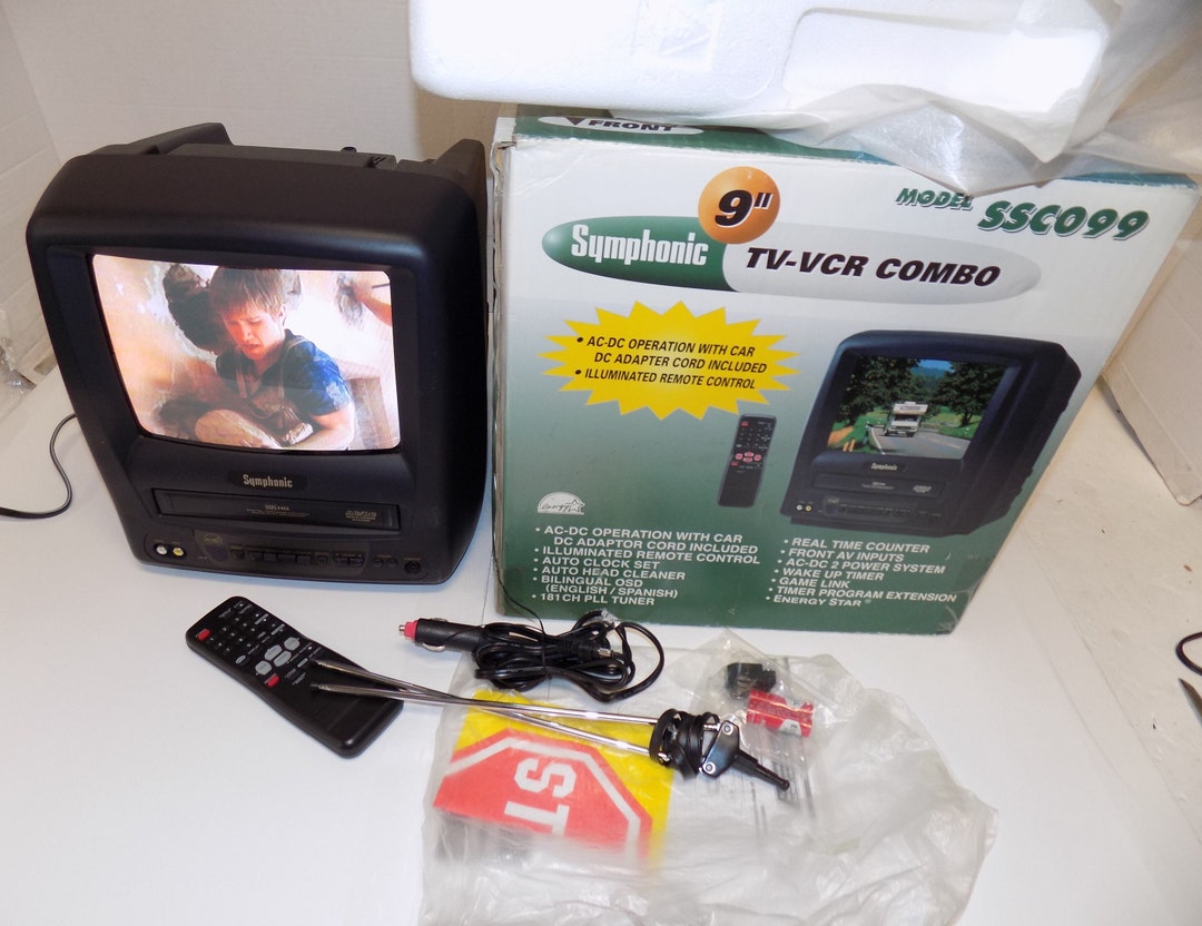 Symphonic SSC099 9 Inch TV VCR Combo With Remote Control Car - Etsy