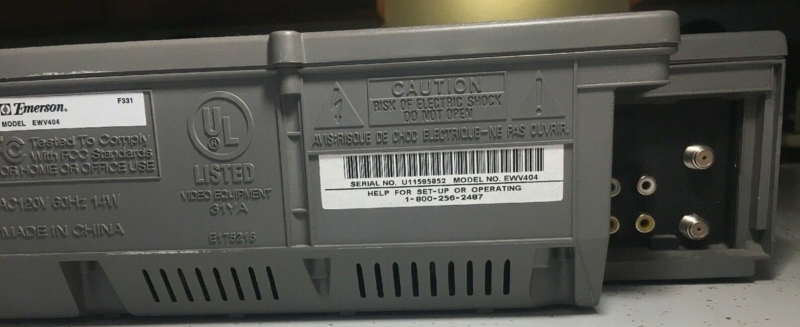 Emerson EWV404 Mono VHS VCR VHS Player With Remote Control and - Etsy