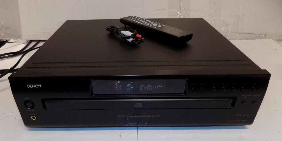 DENON Dcm-27 5 Disc CD Player 5 Disc CD Changer With Remote and Cables ...