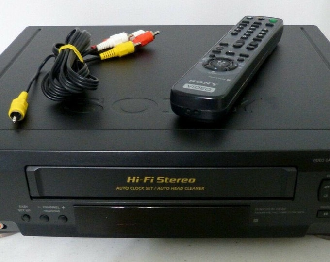 Sony SLV-N50 4 Head Stereo VHS VCR Vhs Player With Remote, A/V Cables ...