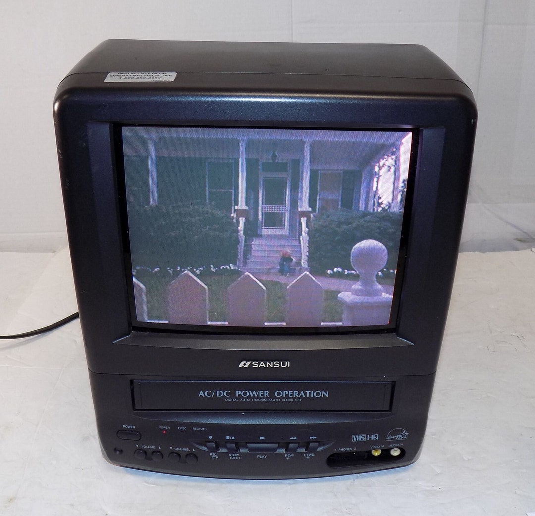 Vintage Sansui COM0961B 9 Inch Color CRT VHS Combo Retro Gaming No ...