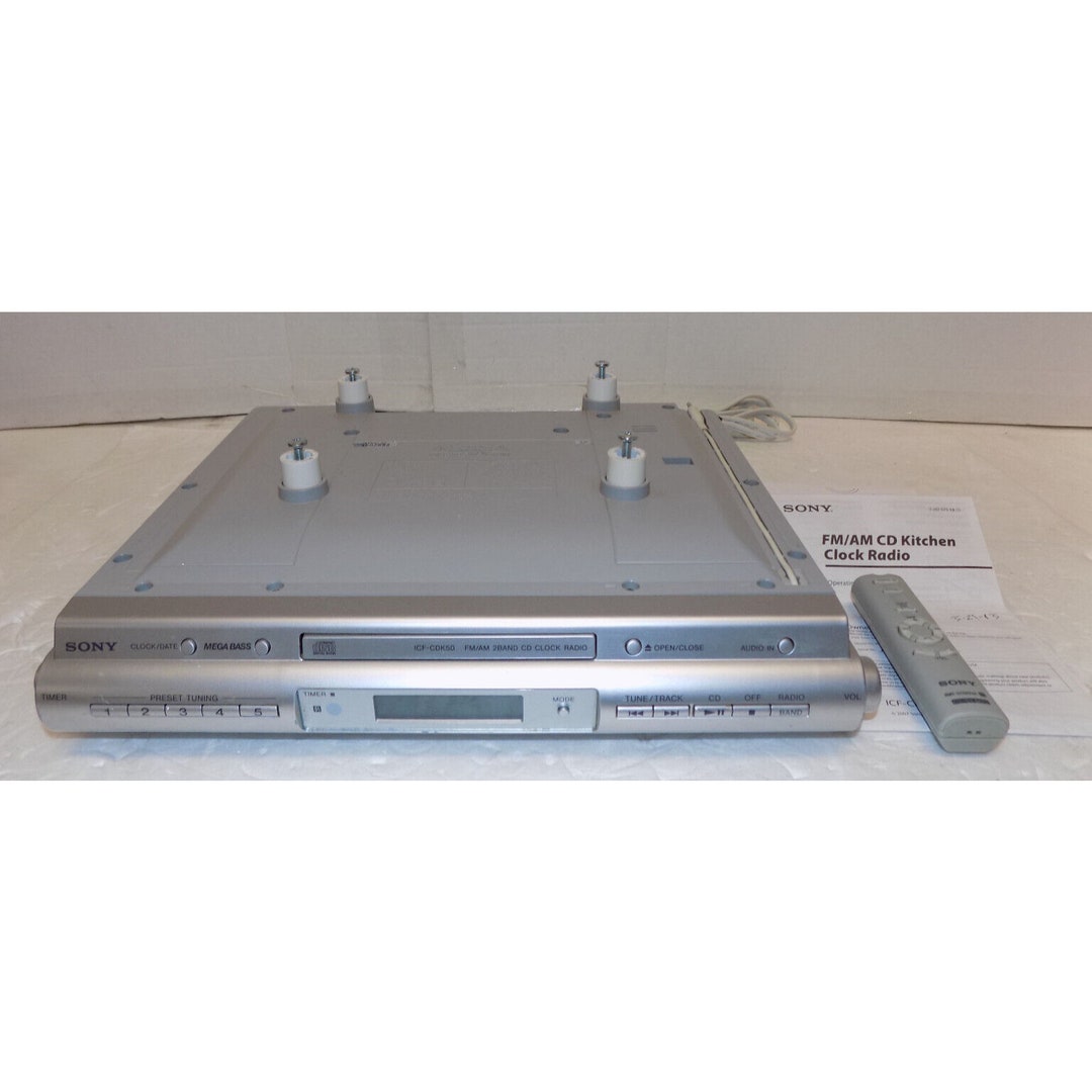 Sony ICF-CDK50 Am Fm Kitchen Clock Radio With CD & Aux in - Etsy
