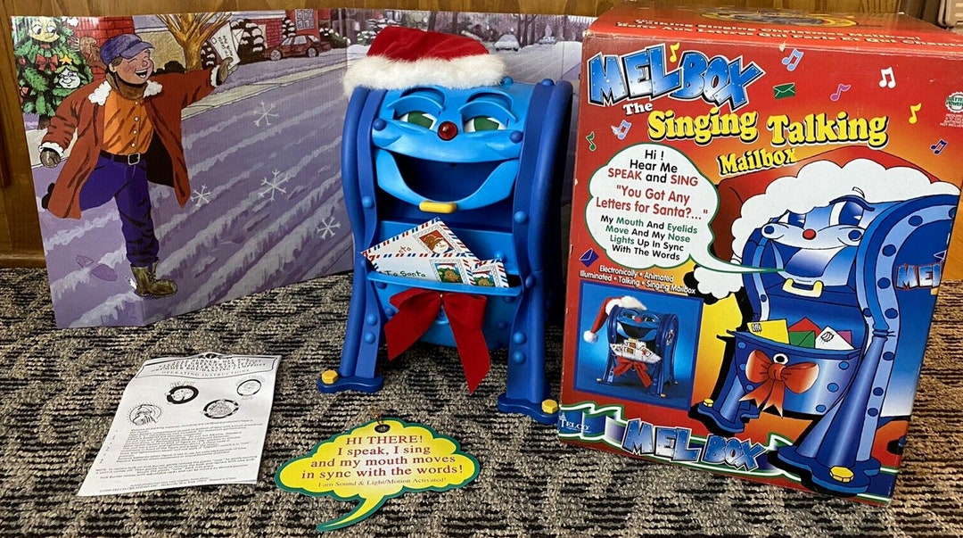 Vintage 1999 Telco Mel Box Talking Singing Christmas Animated Mailbox ...
