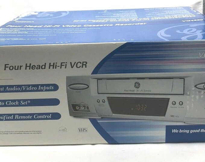 New in Box GE 4 Head Stereo VHS VCR Vhs Player Brand New Vcr - Etsy