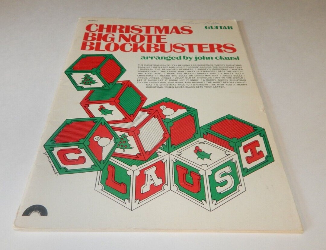 Christmas Big Note Blockbuster Guitar Chords Vocal Music Book John ...