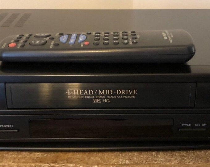 Sharp Vc-a544u Mono VHS VCR Vhs Player With Remote Control and Cables ...