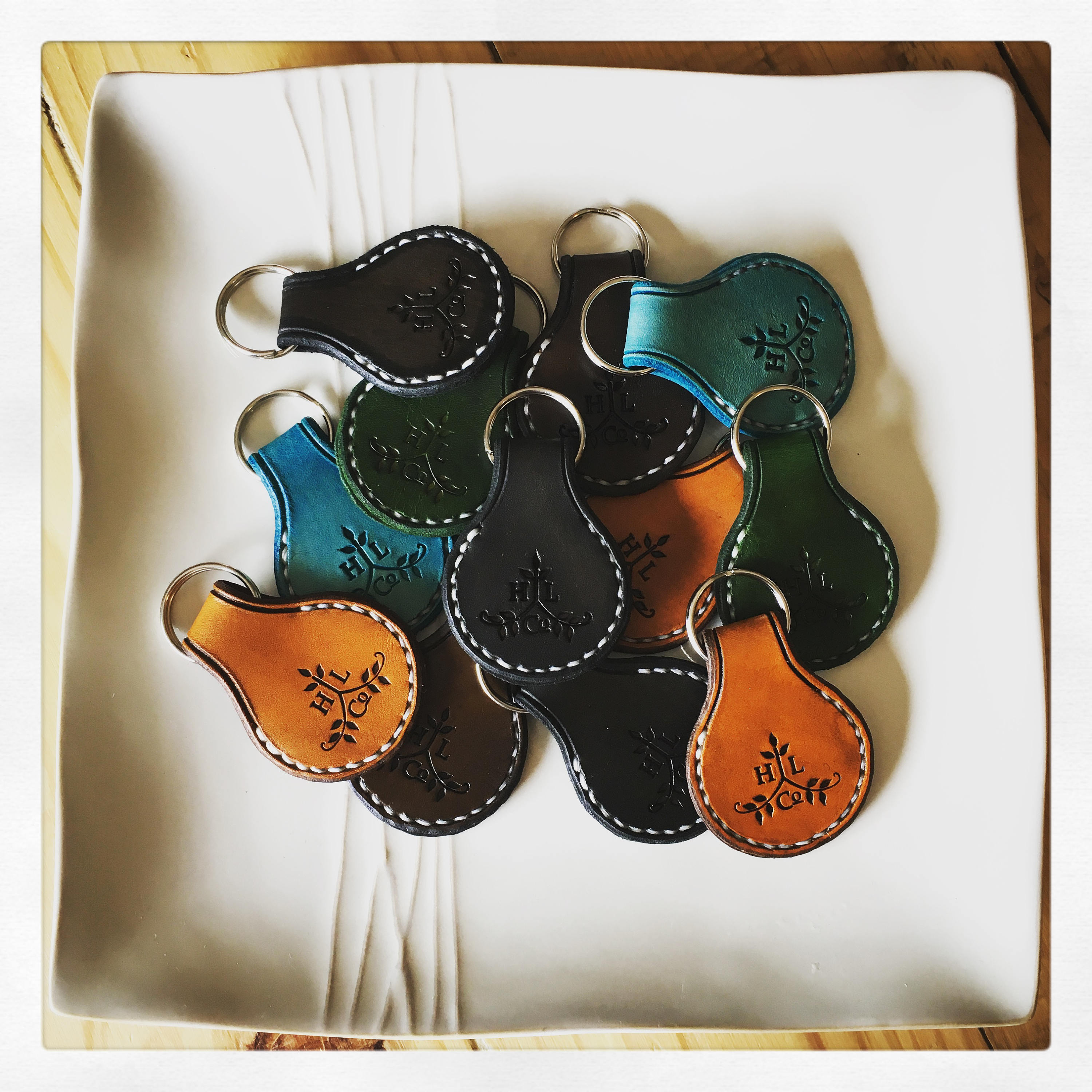 Leather Key Chain. Hand Sewn and Hand Produced. Unisex Leather ...