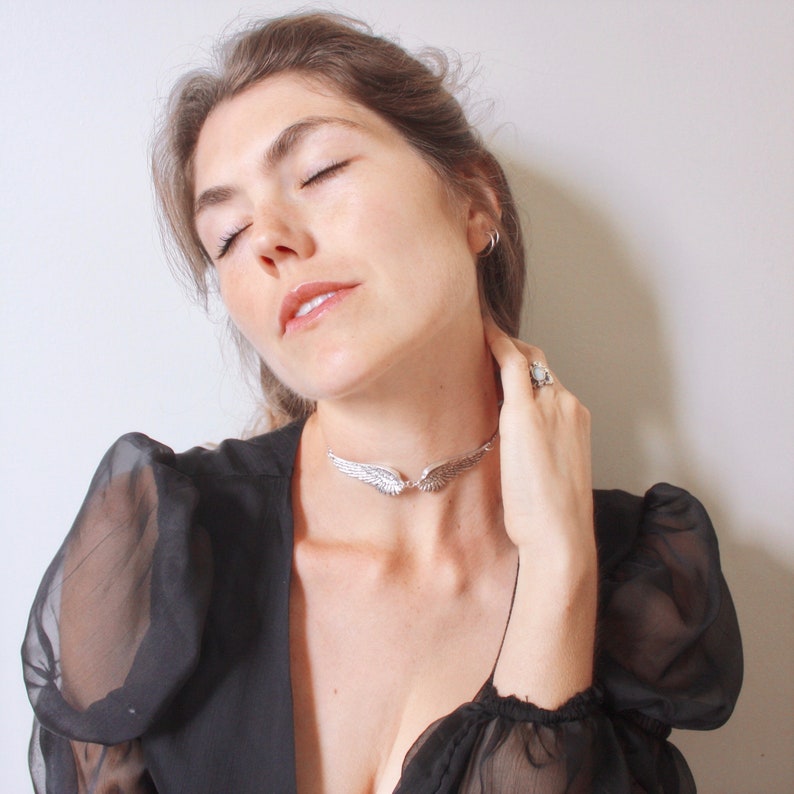 Angel Choker Angel Wing Necklace Fairy Choker Angel Wing - Etsy
