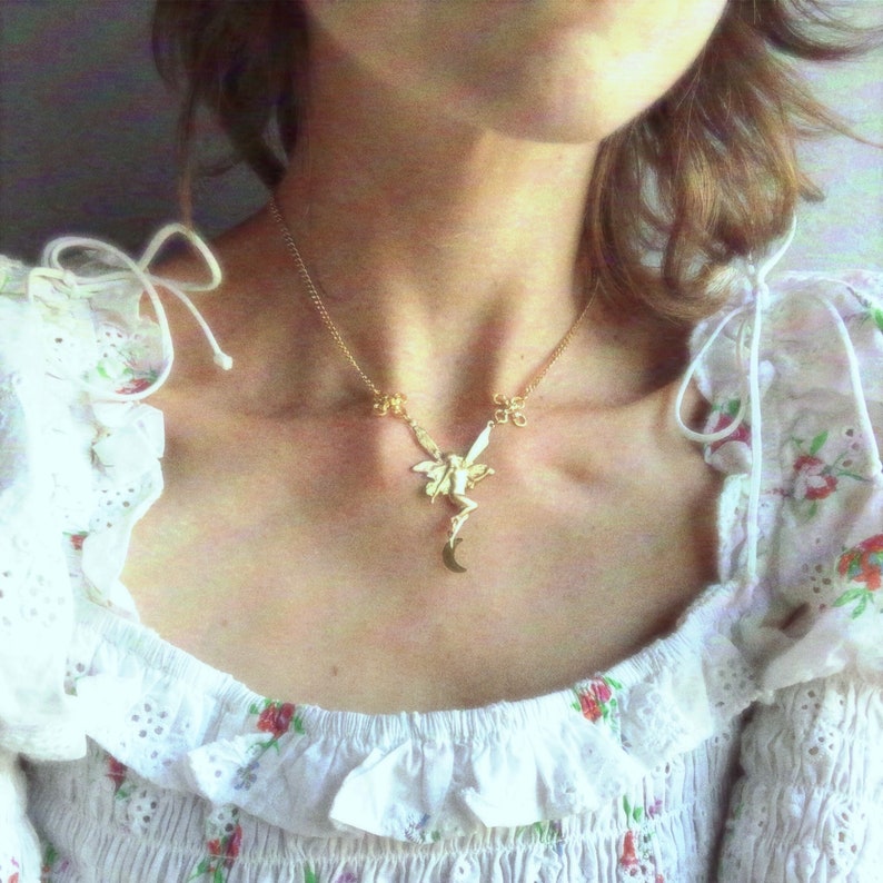 Fairy Choker Fairycore Jewelry Fairy Moon Necklace Fantasy - Etsy