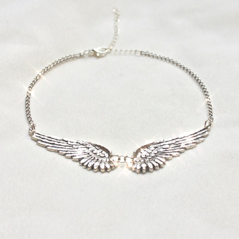 Angel Choker Angel Wing Necklace Fairy Choker Angel Wing - Etsy