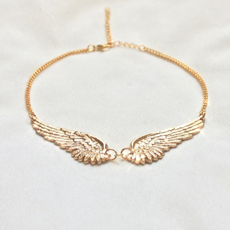 Angel Wing Necklace Angel Choker Fairy Wing Necklace Angel - Etsy
