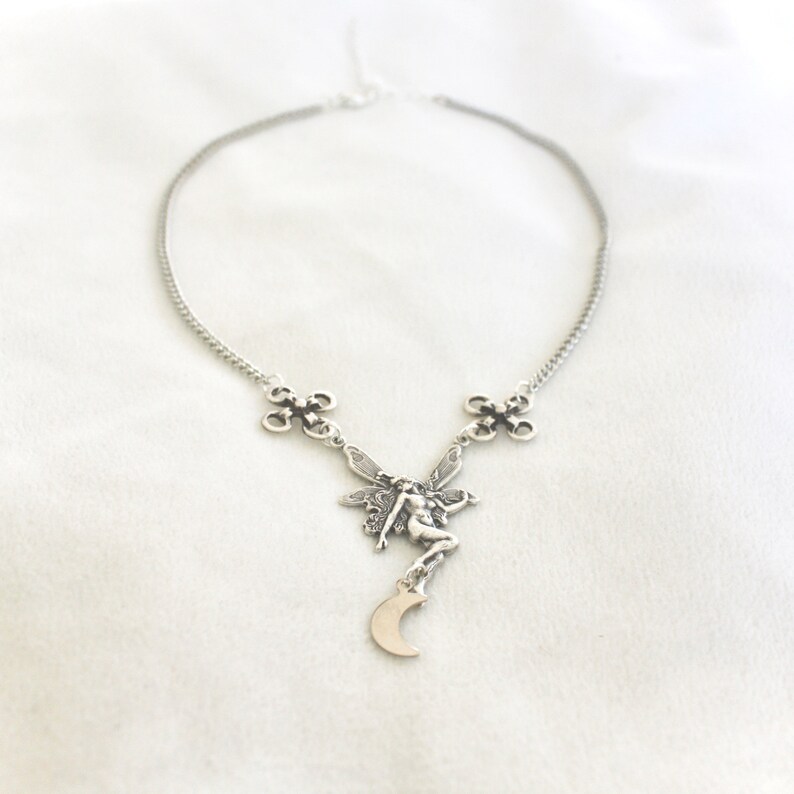 Fairy Choker Fairycore Jewelry Fairy Moon Necklace Fantasy - Etsy