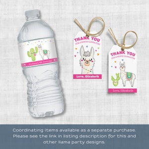 Llama Birthday Invitation Edit Yourself in Corjl Instant Download Girl ...