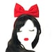 Snow White Headband Red Bow Headband Cosplay Bow Snow White - Etsy