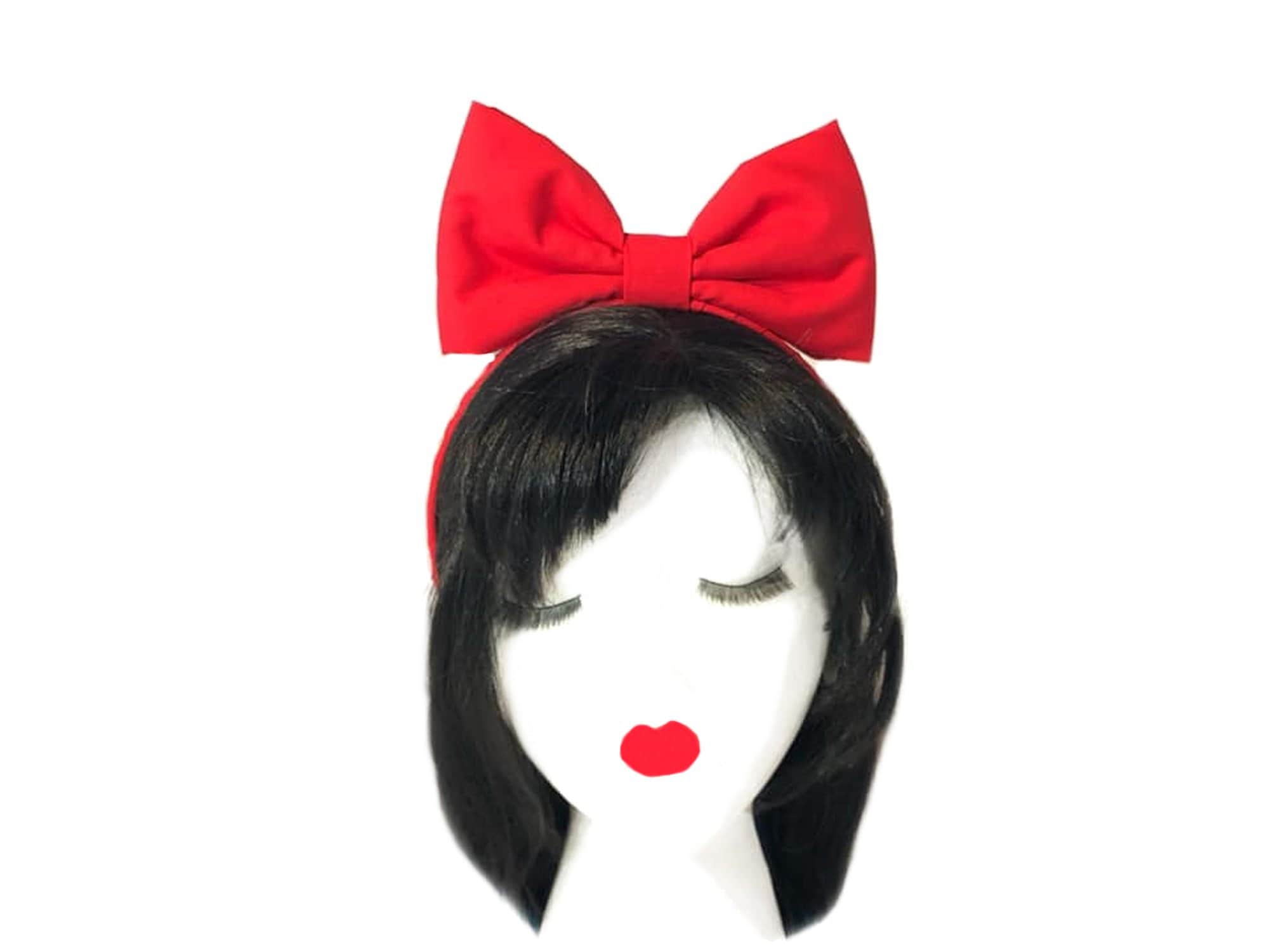 Snow White Headband, Red Bow Headband, Cosplay Bow, Snow White Hair Bow ...