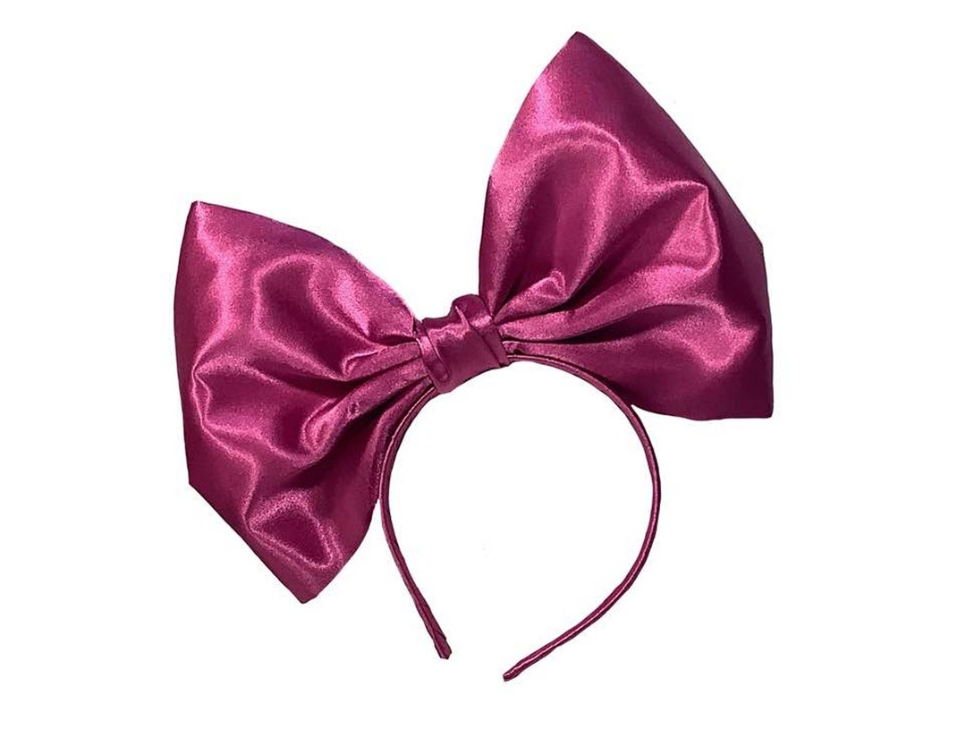 Jumbo Hair Bow, Hot Pink Hair Bow on Headband, Hot Pink Bow for Women ...