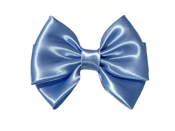 Light Blue Satin Hair Bow. Light Blue Bow for Girls. Blue Bows - Etsy