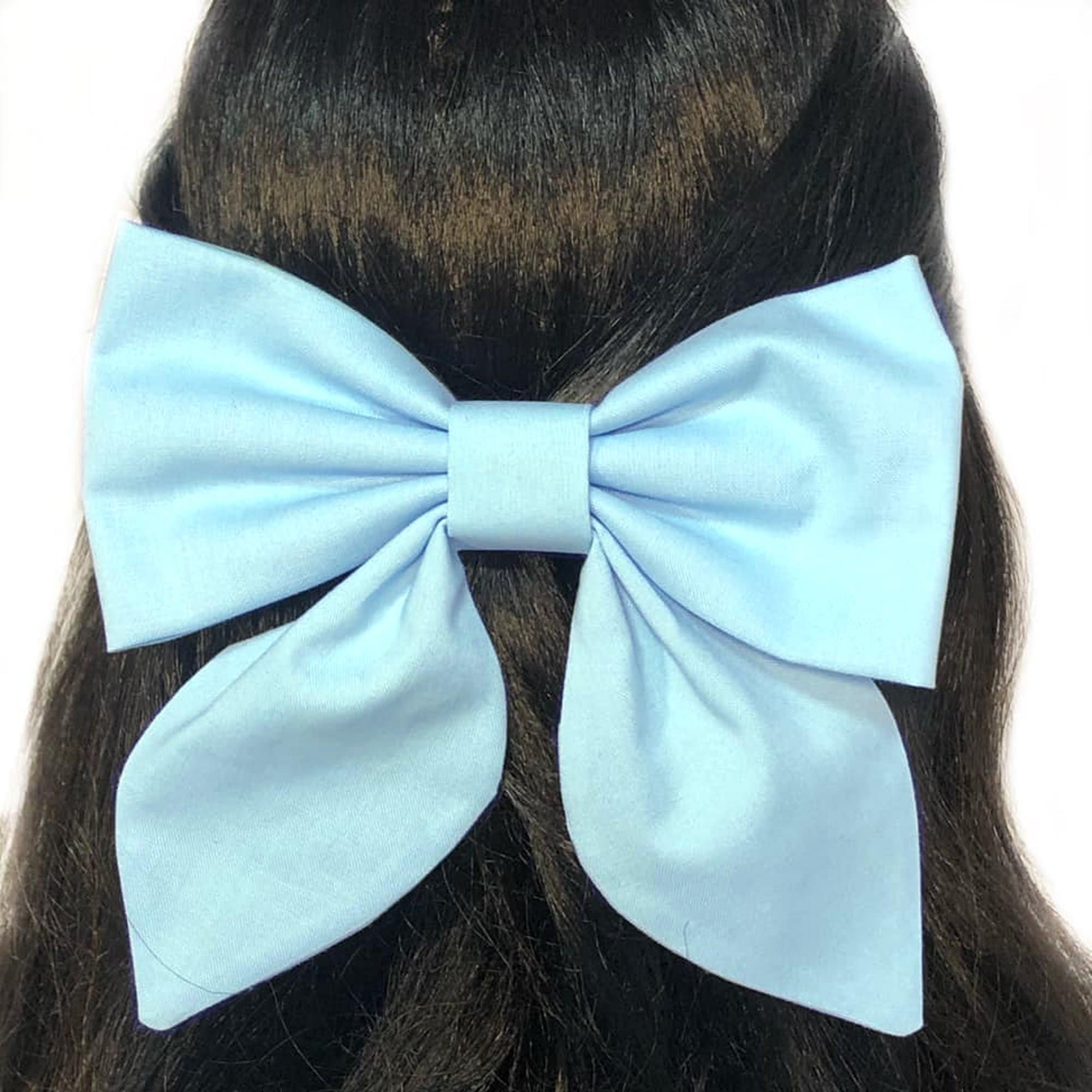 Light Blue Bow Large Bows For Women Blue Hair Bow Large - Etsy.de
